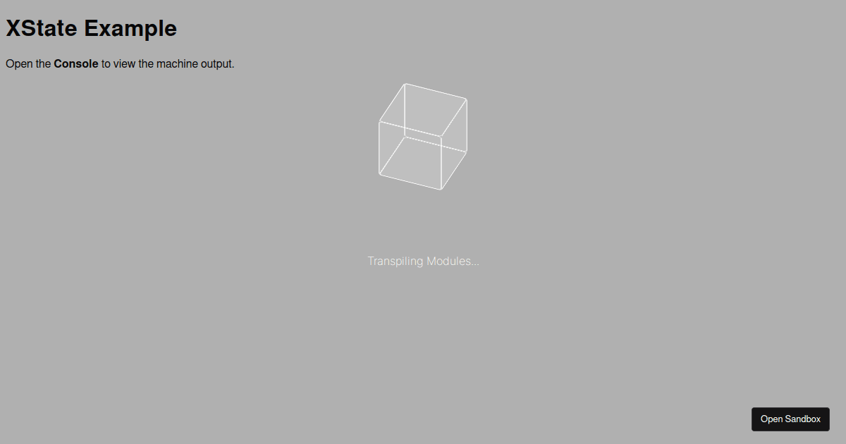 XState Example Template - Codesandbox