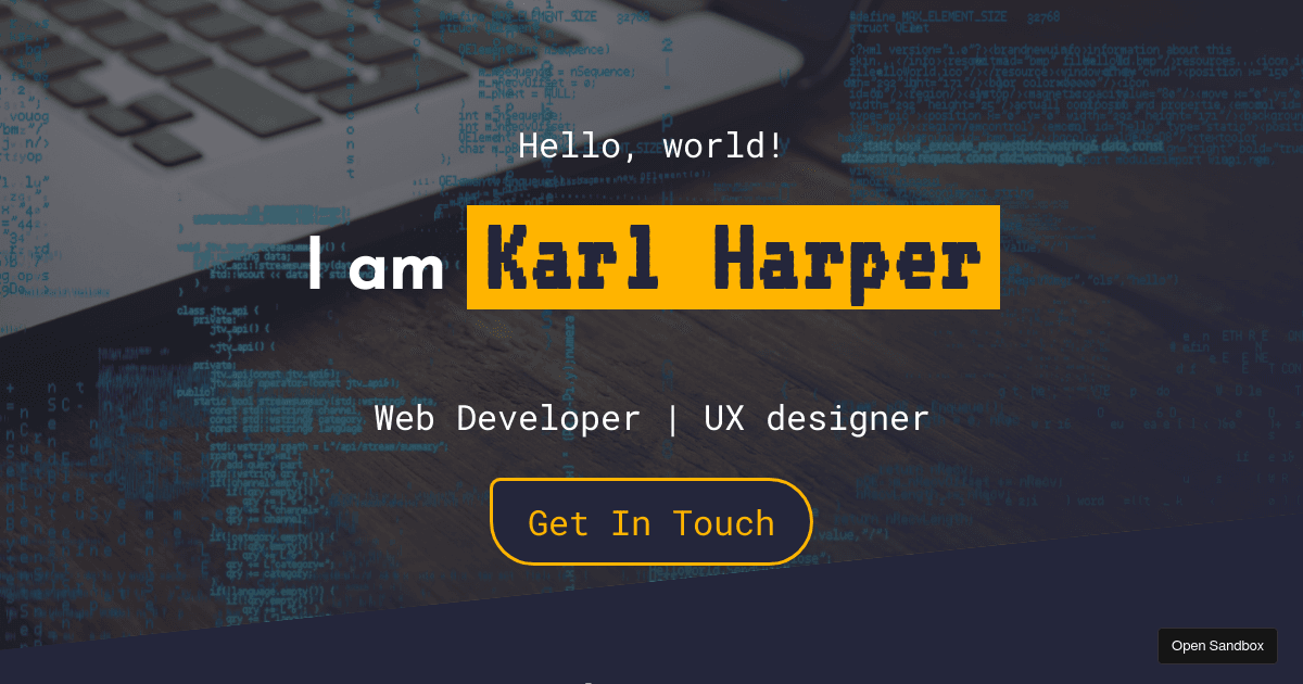 Dev profile - styled - 1 - Codesandbox