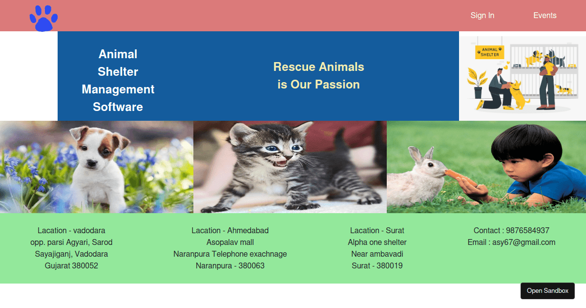 animalshelter - Codesandbox
