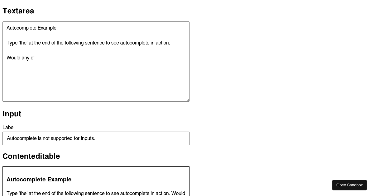 grammarly-example-editor-sdk-autocomplete - Codesandbox