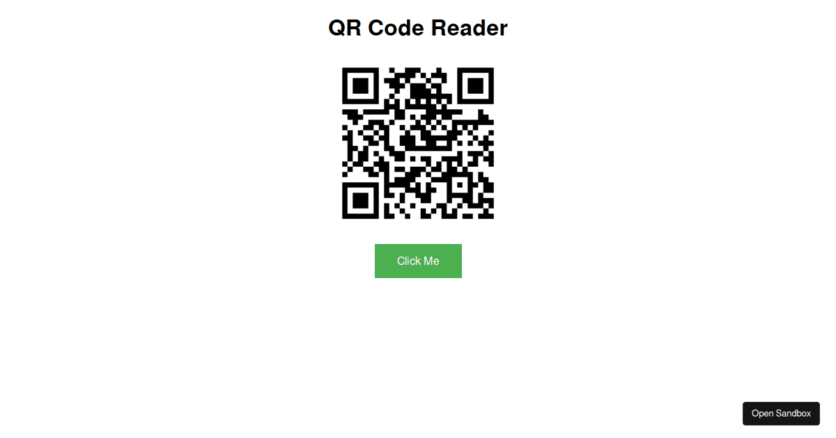 QR Code Reader (forked) - Codesandbox