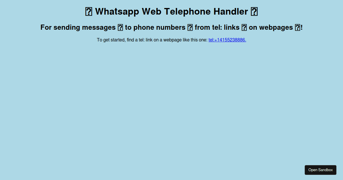 whatsapp-web-tel-handler - Codesandbox