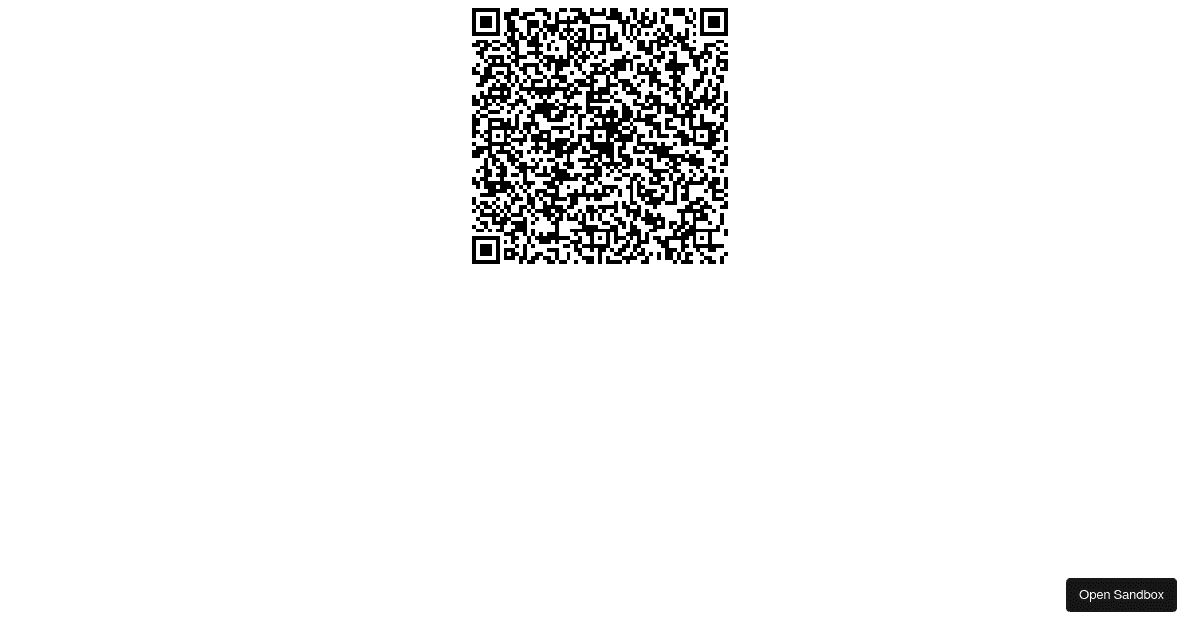 Generate QRCode with JSON data (forked) - Codesandbox