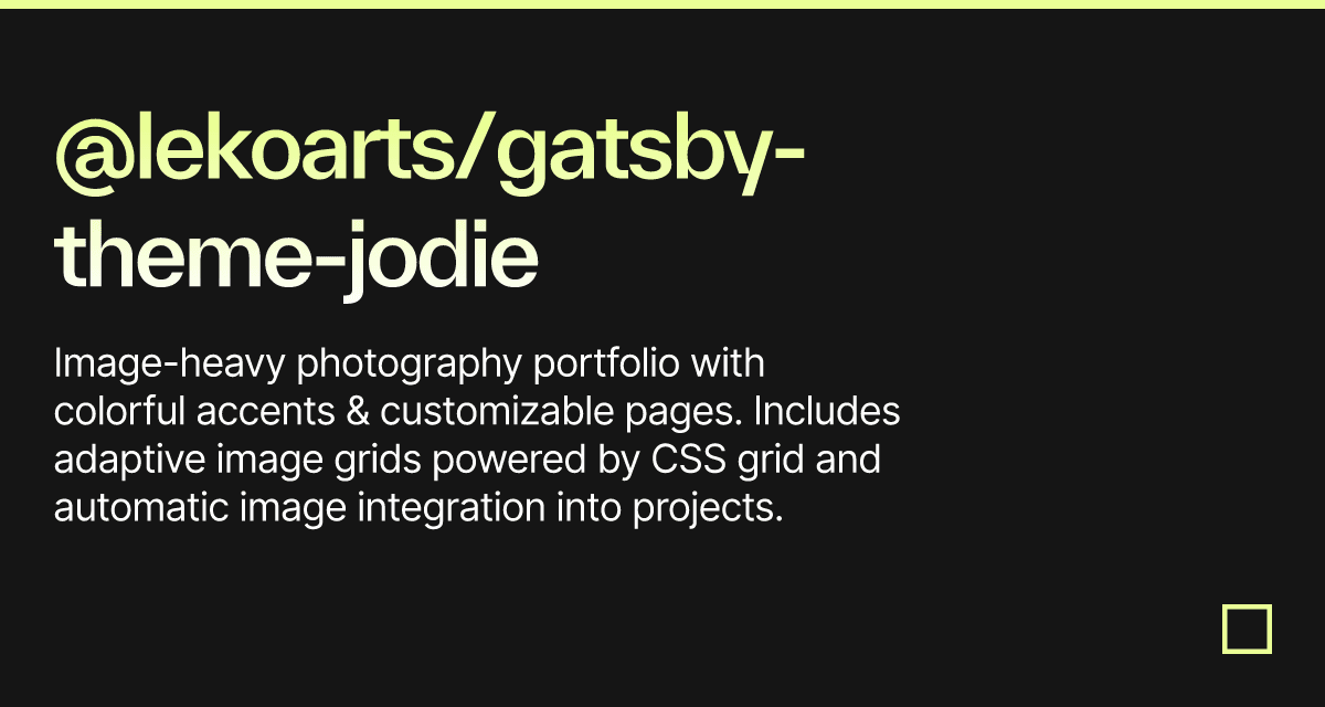 @lekoarts/gatsby-theme-jodie - Codesandbox