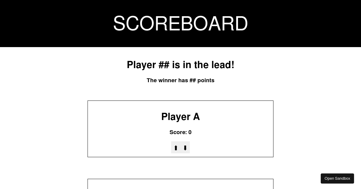 scoreboard - Codesandbox