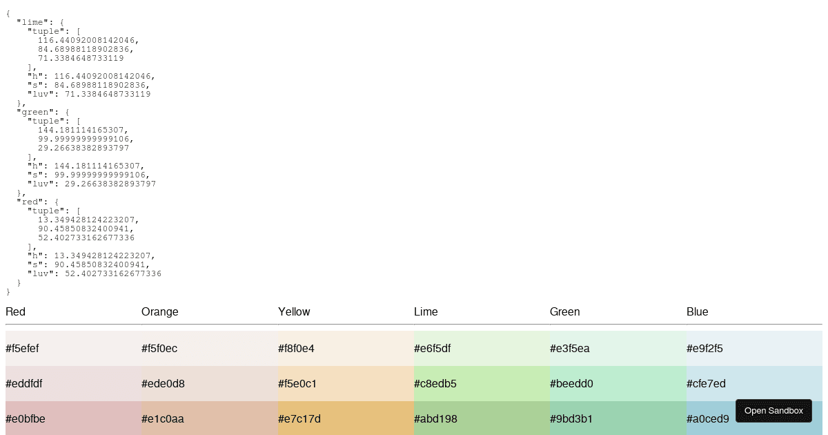 Perceptually uniform colors - Codesandbox Perceptually uniform colors - Codesandbox