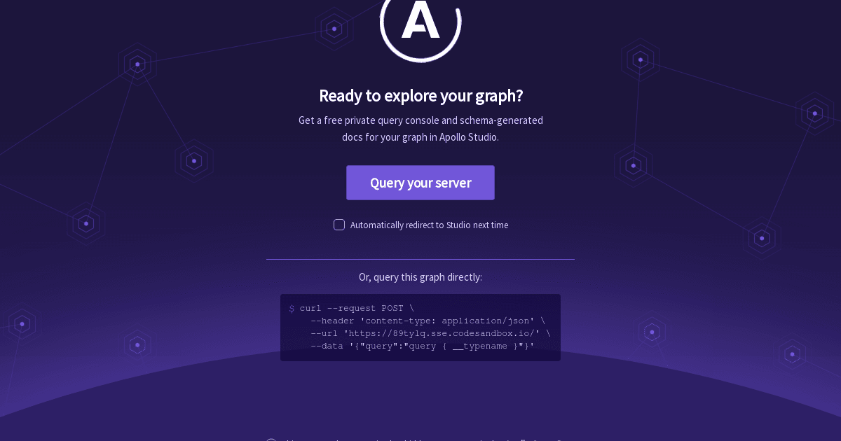 Apollo Server - Codesandbox
