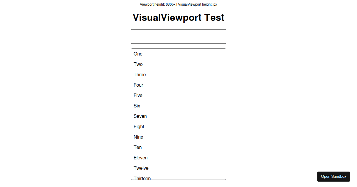 visual-viewport - Codesandbox
