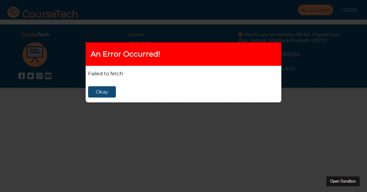 frontend - Codesandbox