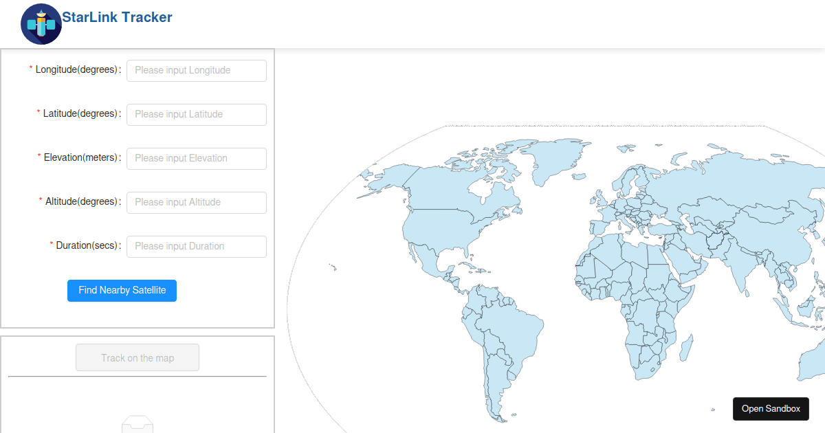 SpaceX Tracker - Codesandbox