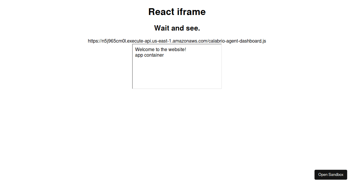 Iframe - Codesandbox