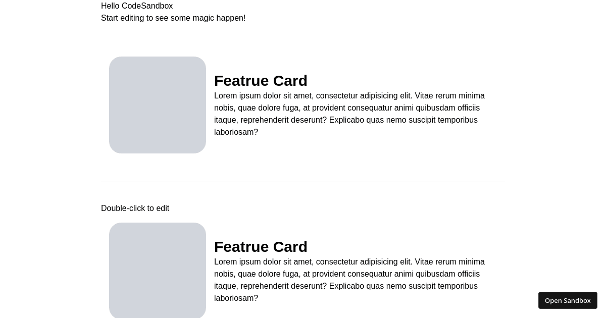 editable component - Codesandbox