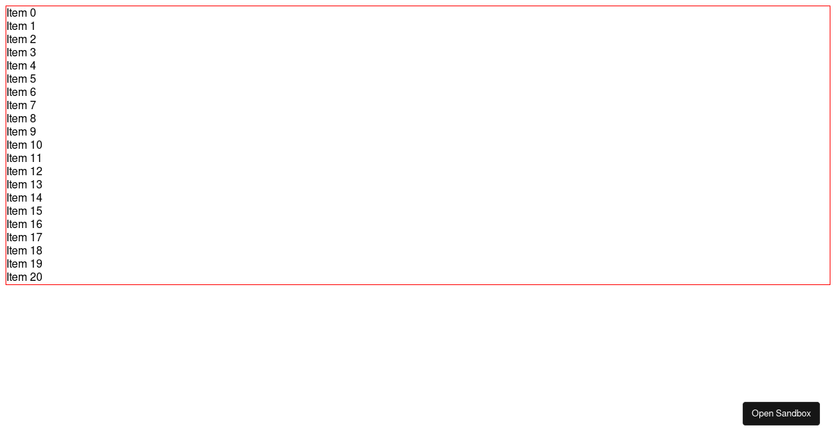 React-Virtuoso Sample - Codesandbox