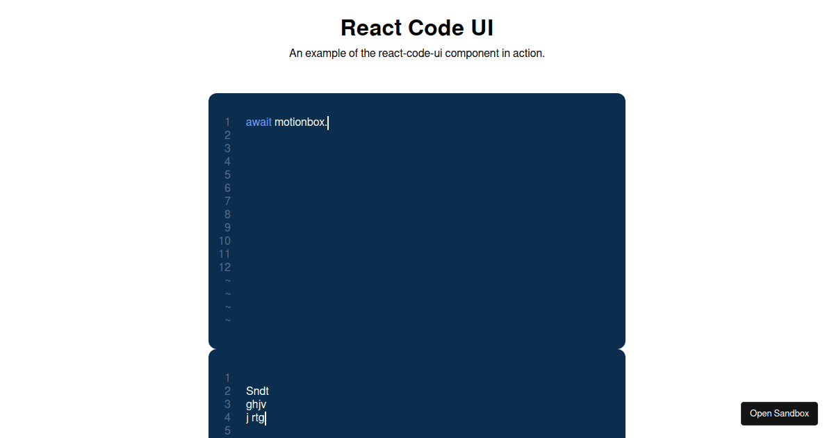react-ui-ox-anim - Codesandbox