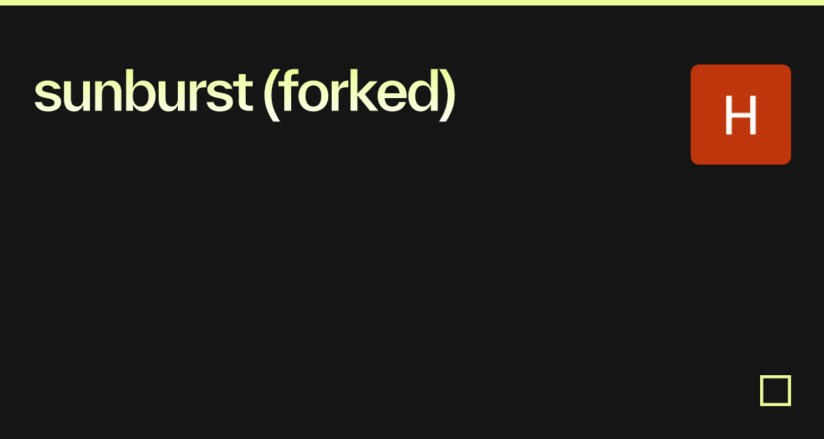 sunburst (forked) - Codesandbox
