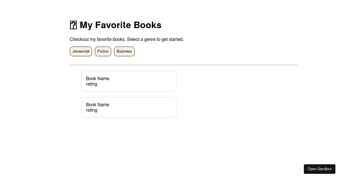 my-favourate-books - Codesandbox