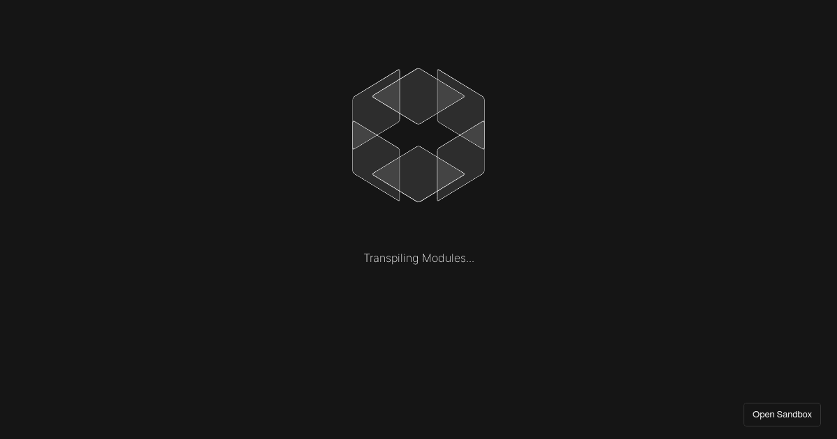 Codesandbox React Template Codesandbox 