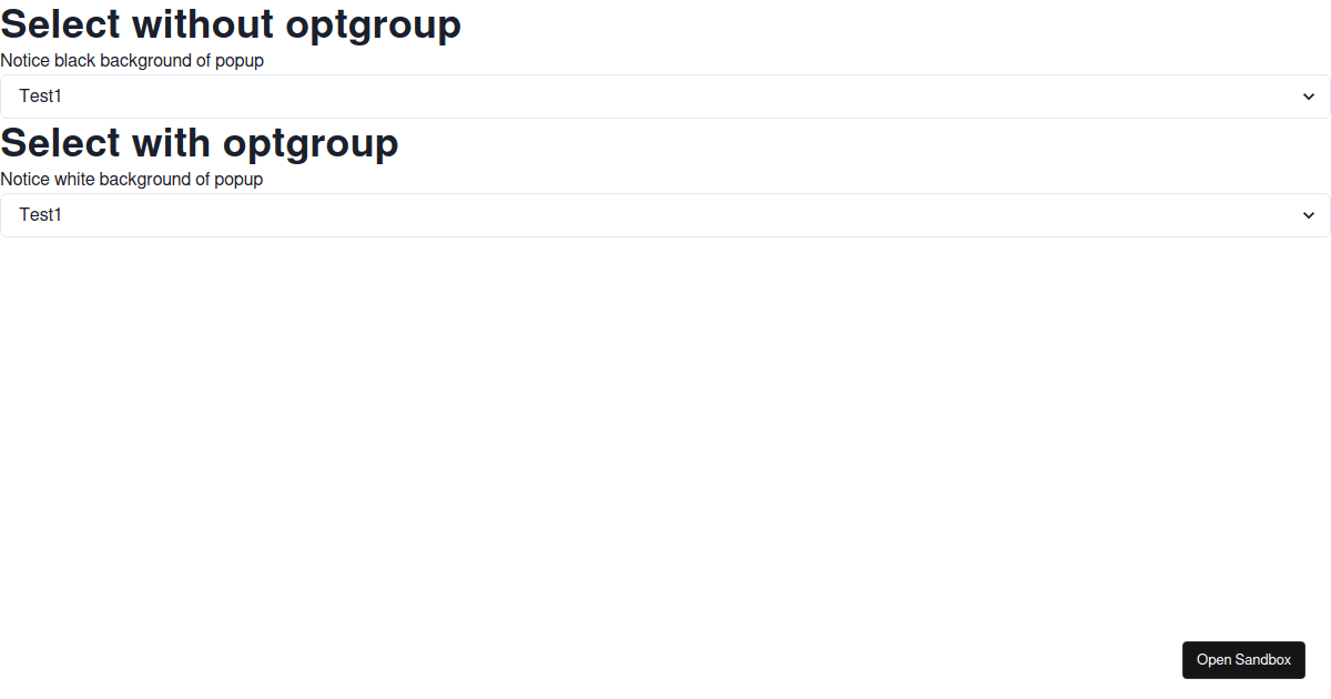 chakra-ui-dark-mode-select-optgroup-issue - Codesandbox