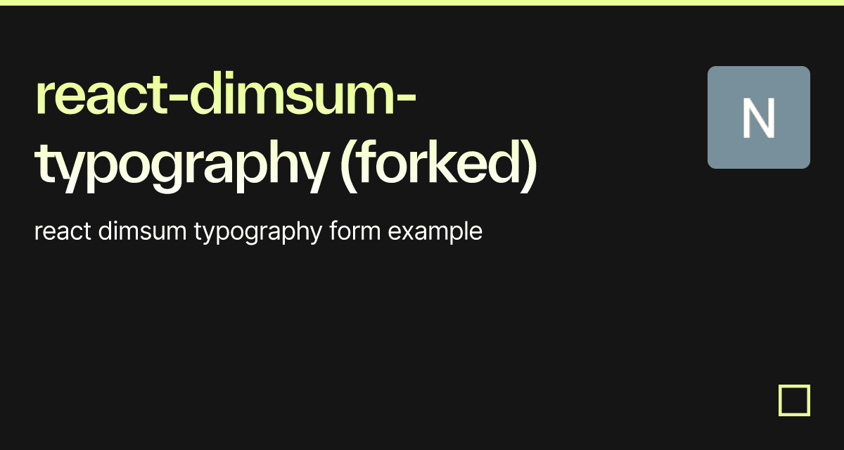 react-dimsum-typography (forked) - Codesandbox react-dimsum-typography (forked) - Codesandbox
