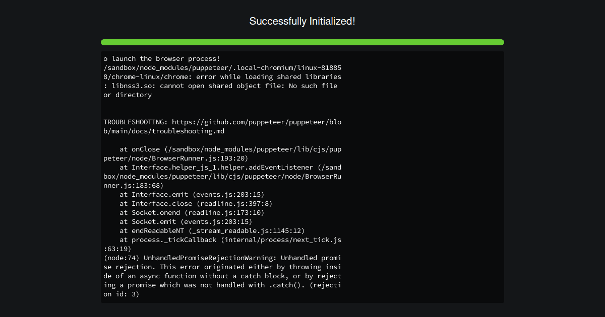 Puppeteer DEMO - Codesandbox