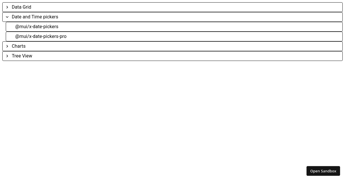 Tooltip treeitem - Codesandbox