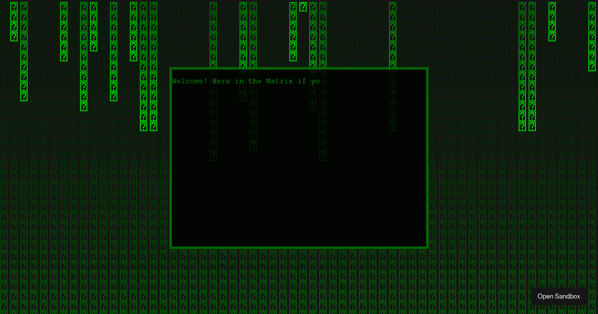 matrix-portfolio - Codesandbox