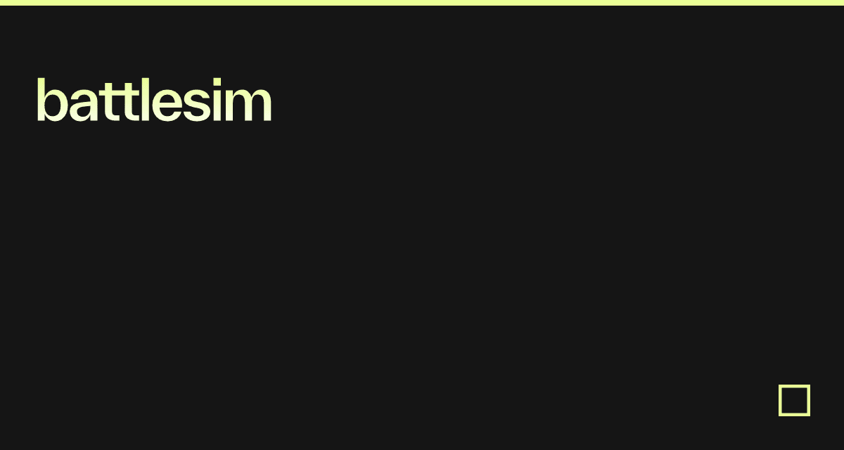 battlesim - Codesandbox