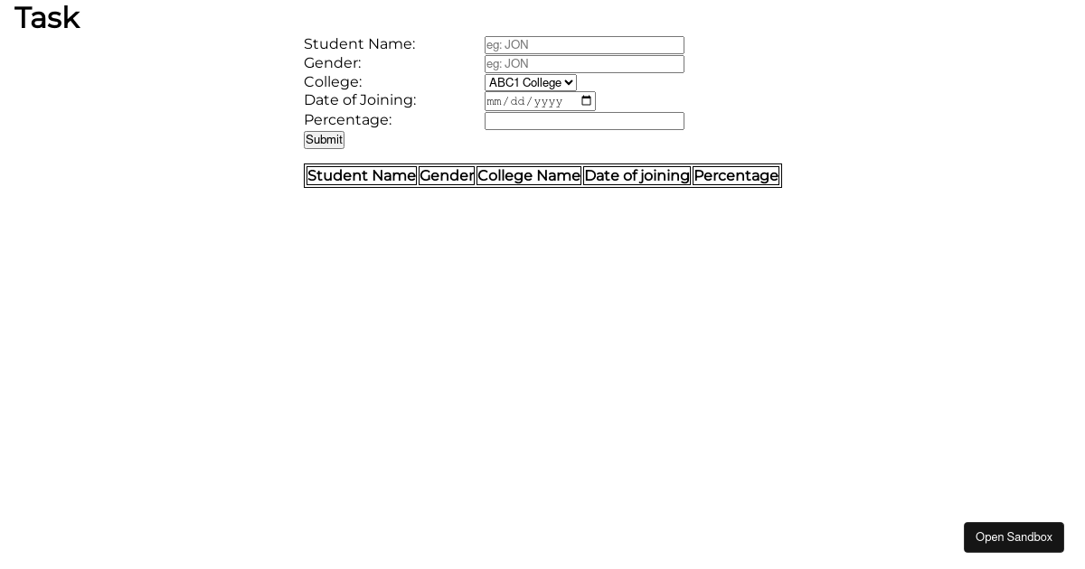 interview-project - Codesandbox