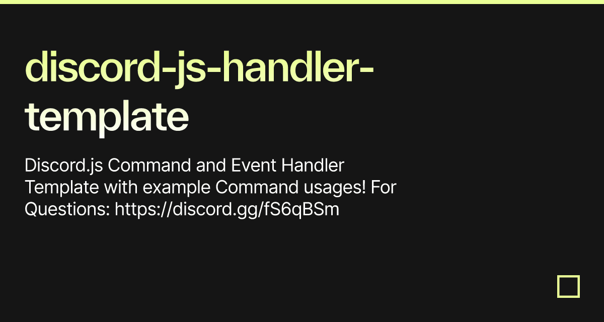 discord-js-handler-template - Codesandbox
