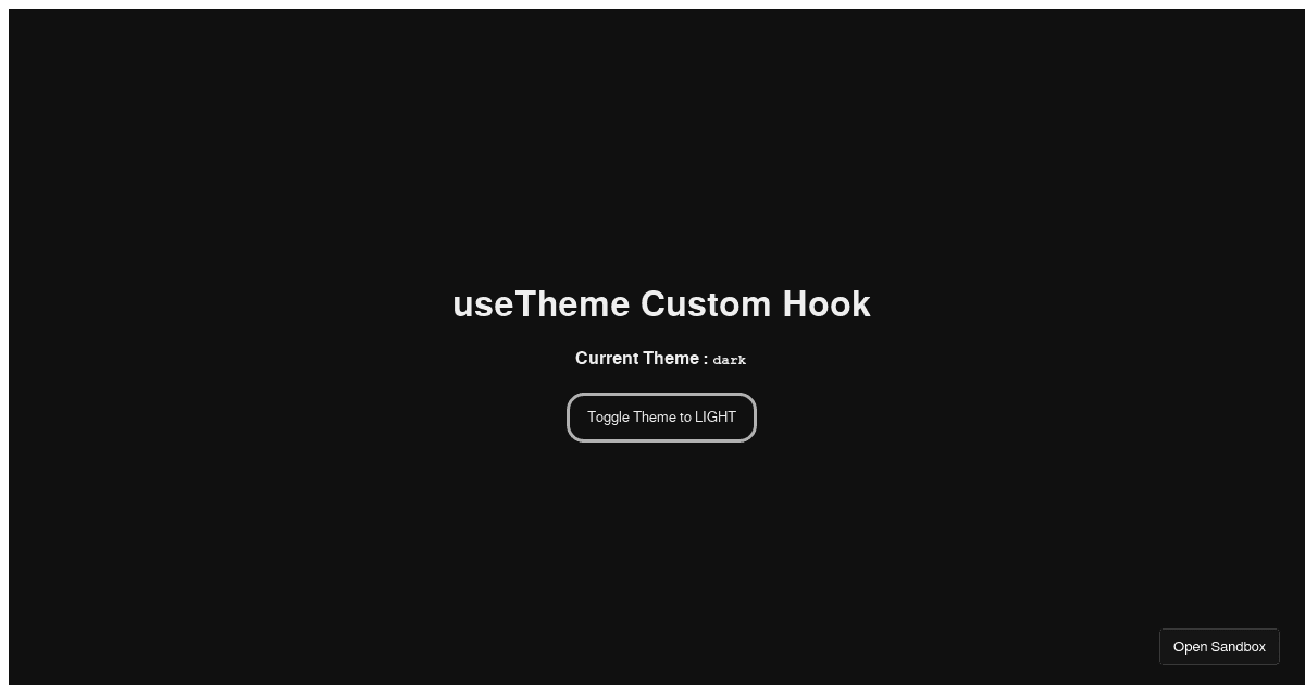 useTheme-react-custom-hook - Codesandbox