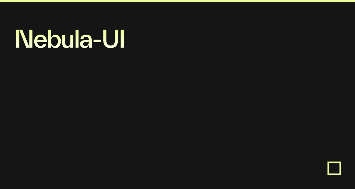 Nebula-UI - Codesandbox