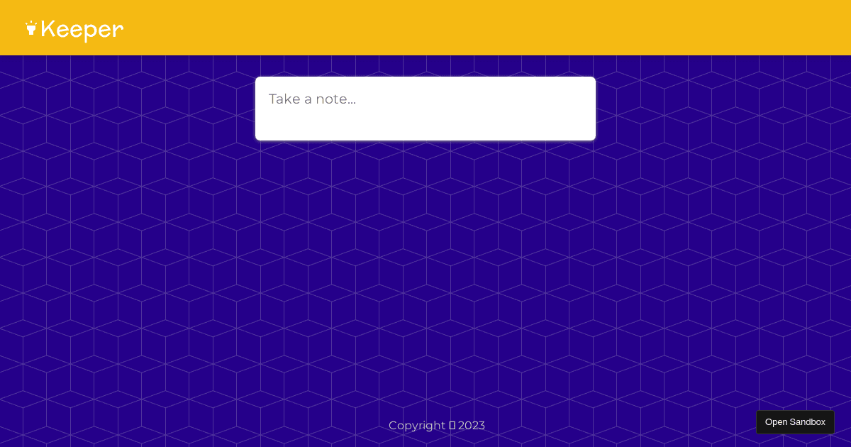 Using Pre Built React Components Codesandbox