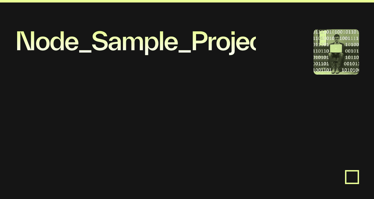 Node_Sample_Projects - Codesandbox