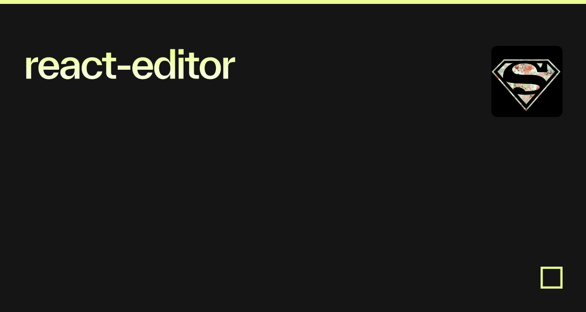 react-editor - Codesandbox
