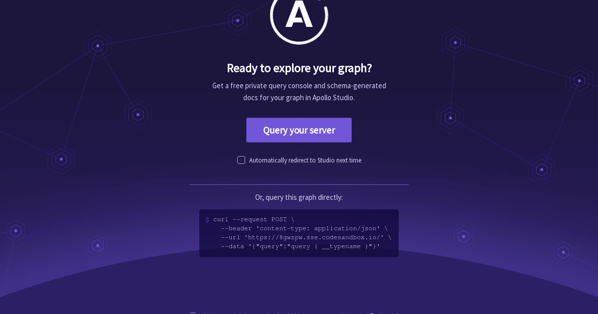 Apollo Server - Codesandbox