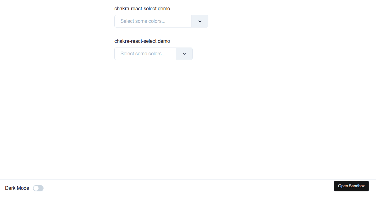Chakra React Select Custom Width Codesandbox