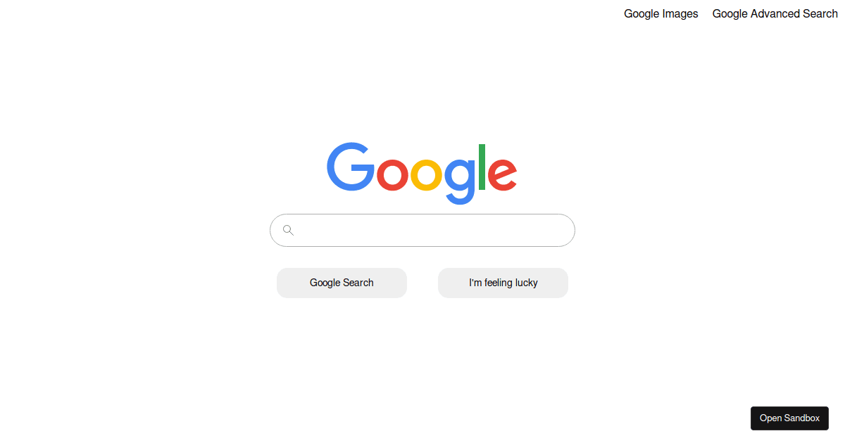 CS50 project 0 (google search) - Codesandbox CS50 project 0 (google search) - Codesandbox