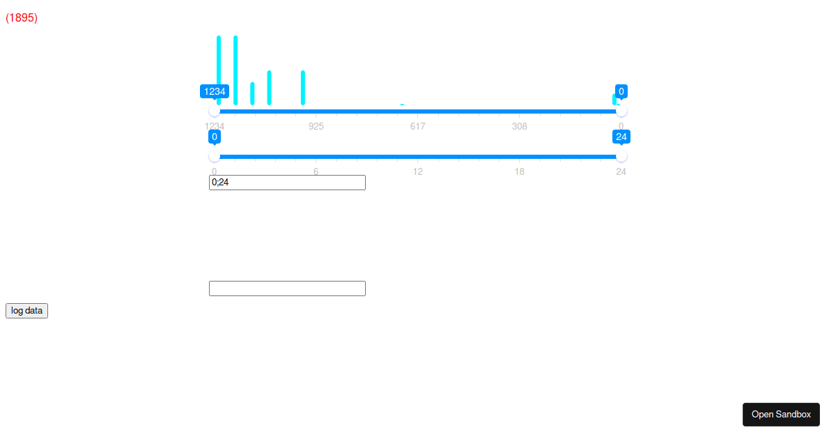 Vue Histogram Slider - Codesandbox