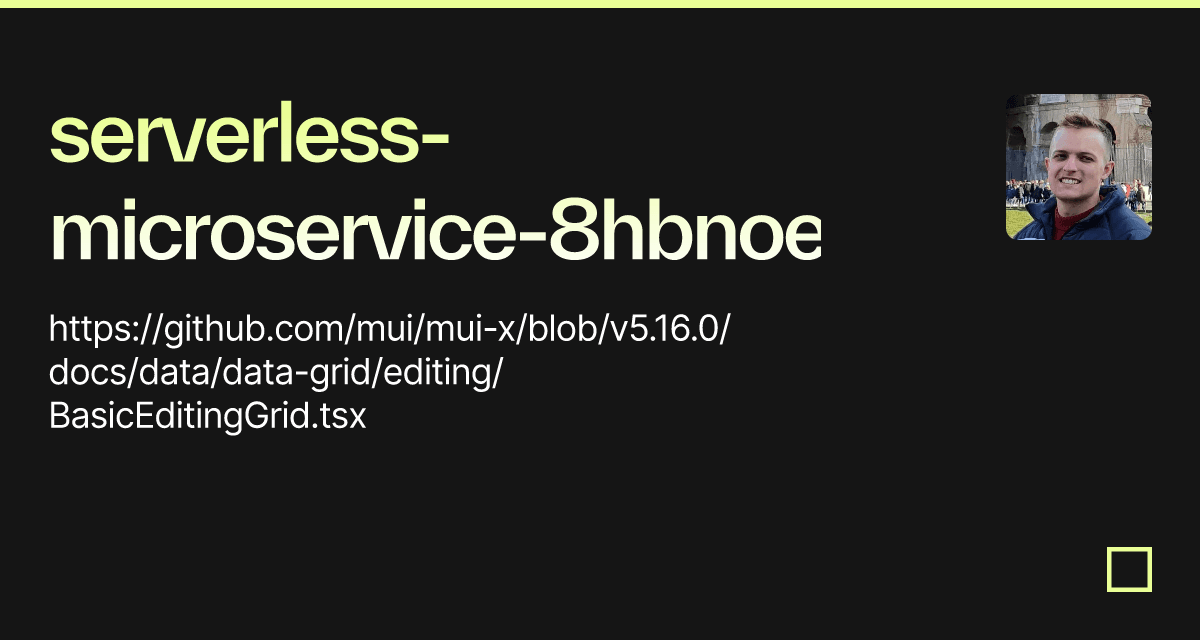 serverless-microservice-8hbnoe - Codesandbox