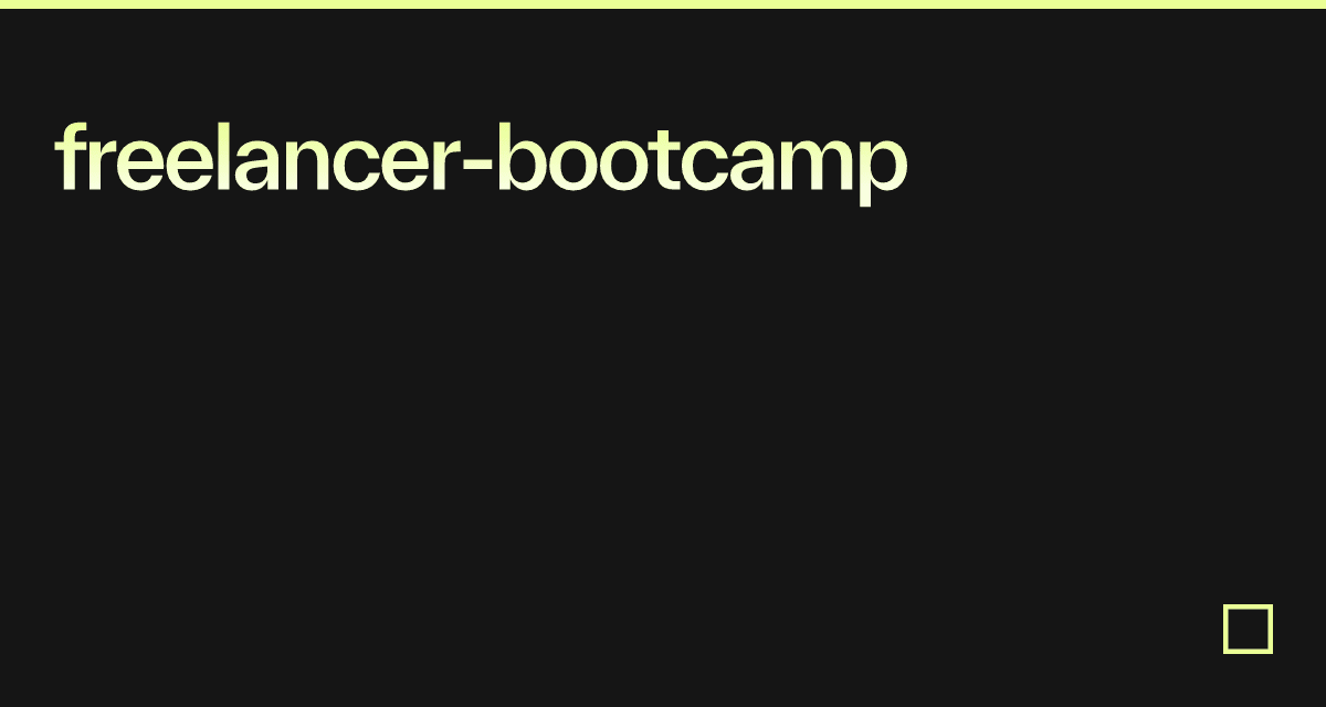 freelancer-bootcamp - Codesandbox