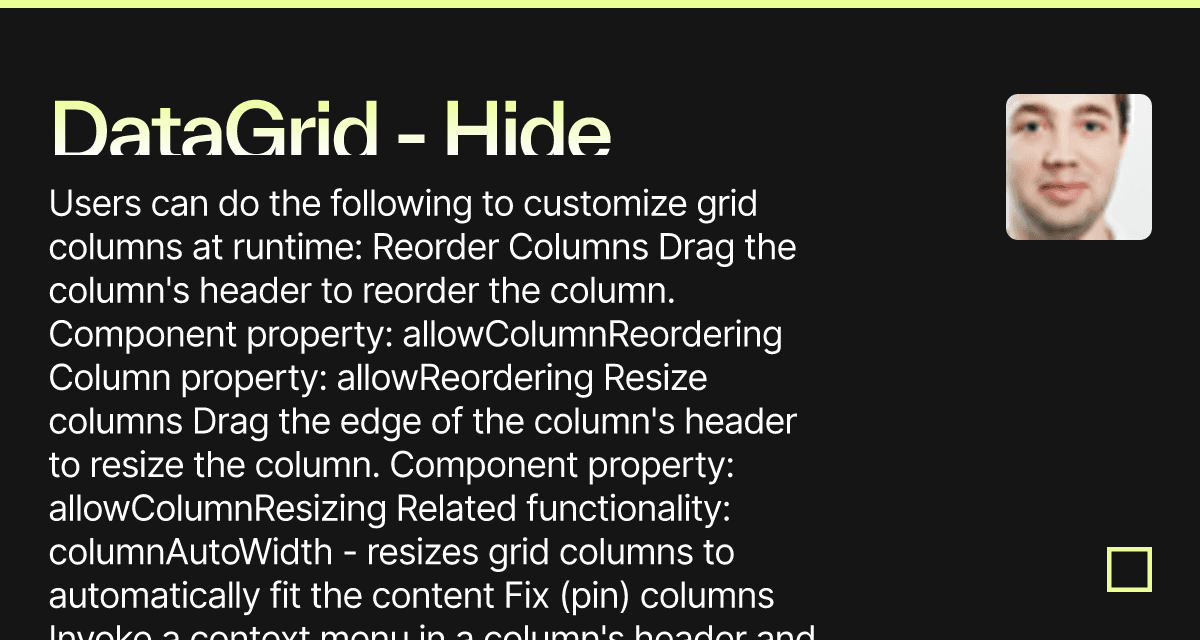 Datagrid Hide Columns And Data Codesandbox 6991