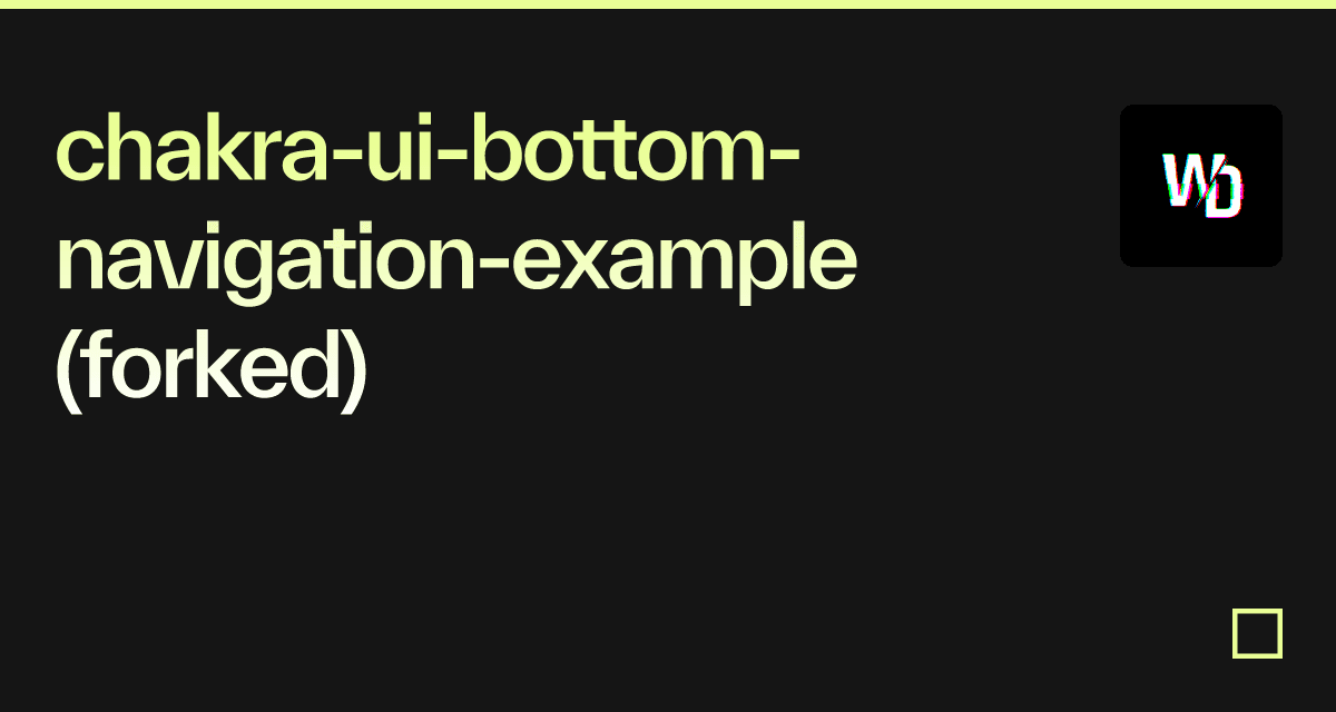 Chakra Ui Bottom Navigation Example Forked Codesandbox