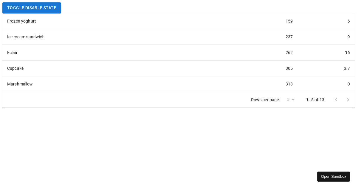 69343657/disable-table-pagination-in-material-ui - Codesandbox