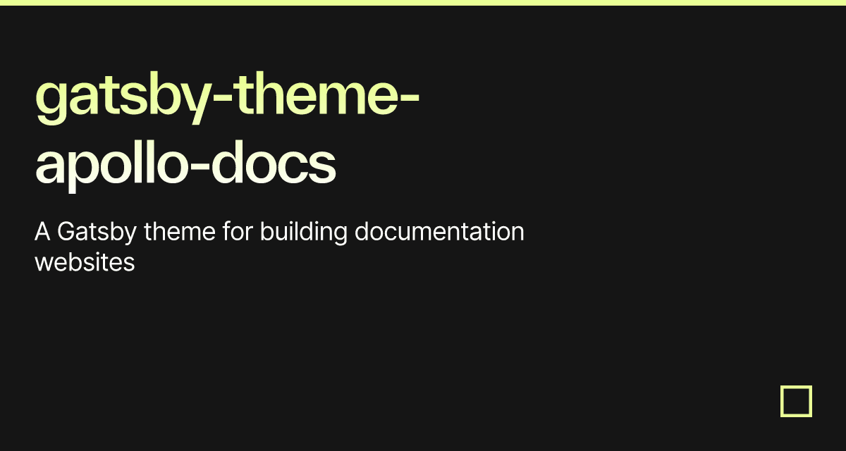 gatsby-theme-apollo-docs - Codesandbox
