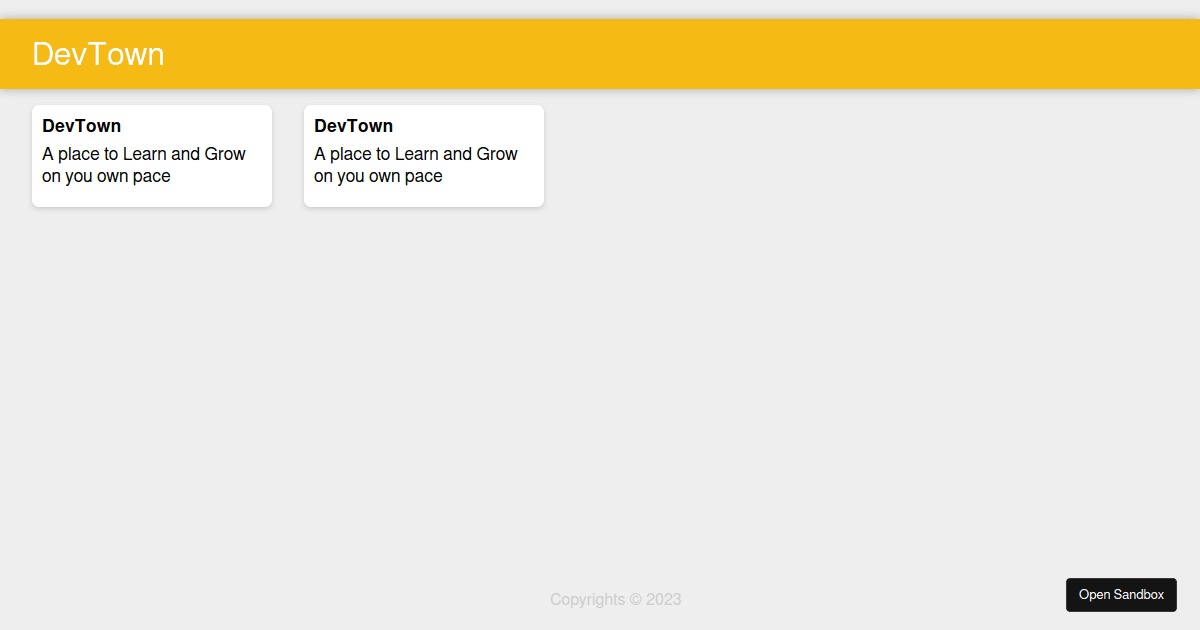 DevTown Project - Devin Marselio - Codesandbox
