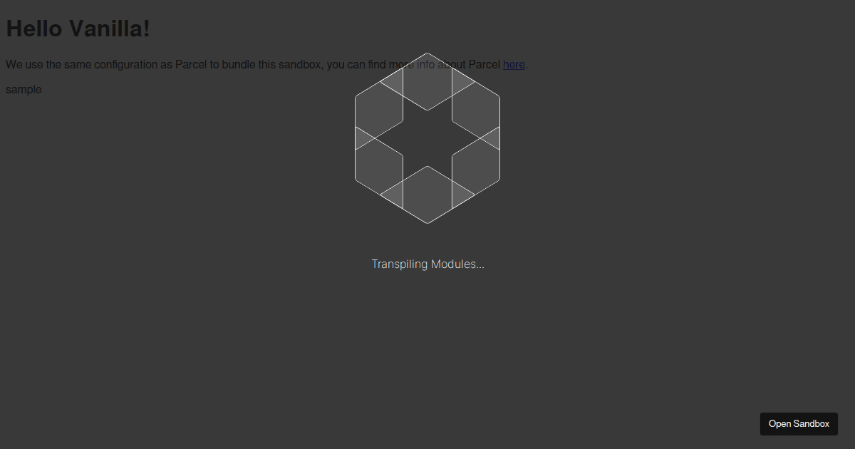 vanilla - Codesandbox