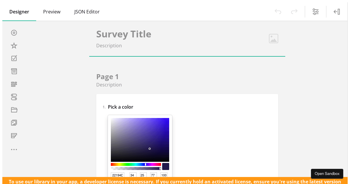 Surveyjs Third Party React Component Integration Codesandbox 9126