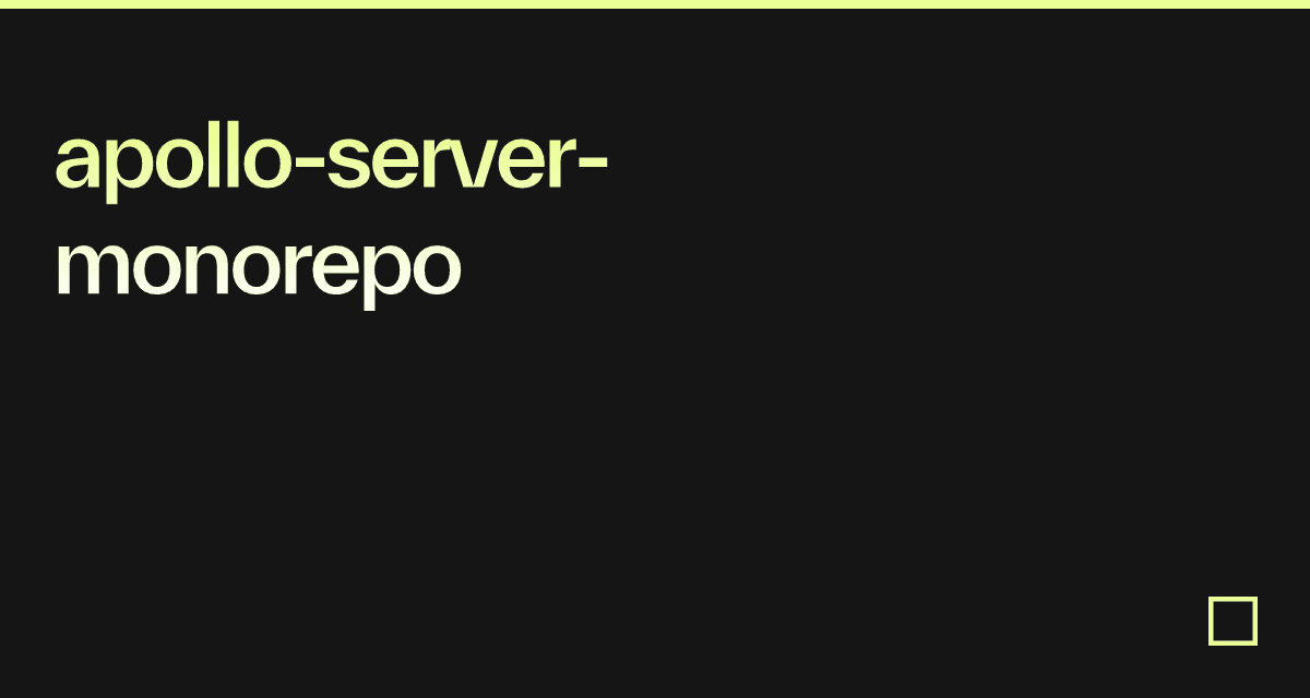 apollo-server-monorepo - Codesandbox