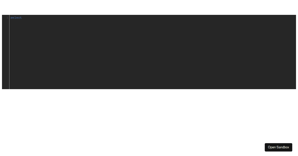 Codemirror Sql Hint Codesandbox 