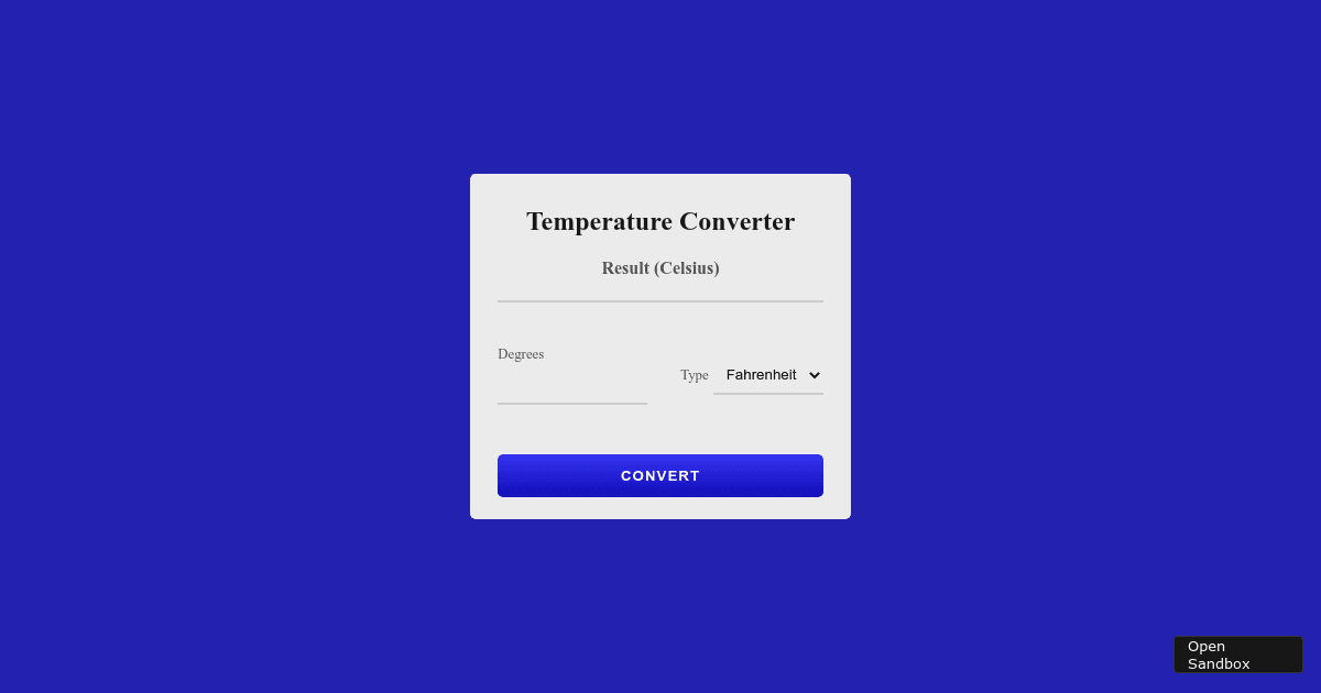 temperature-converter - Codesandbox